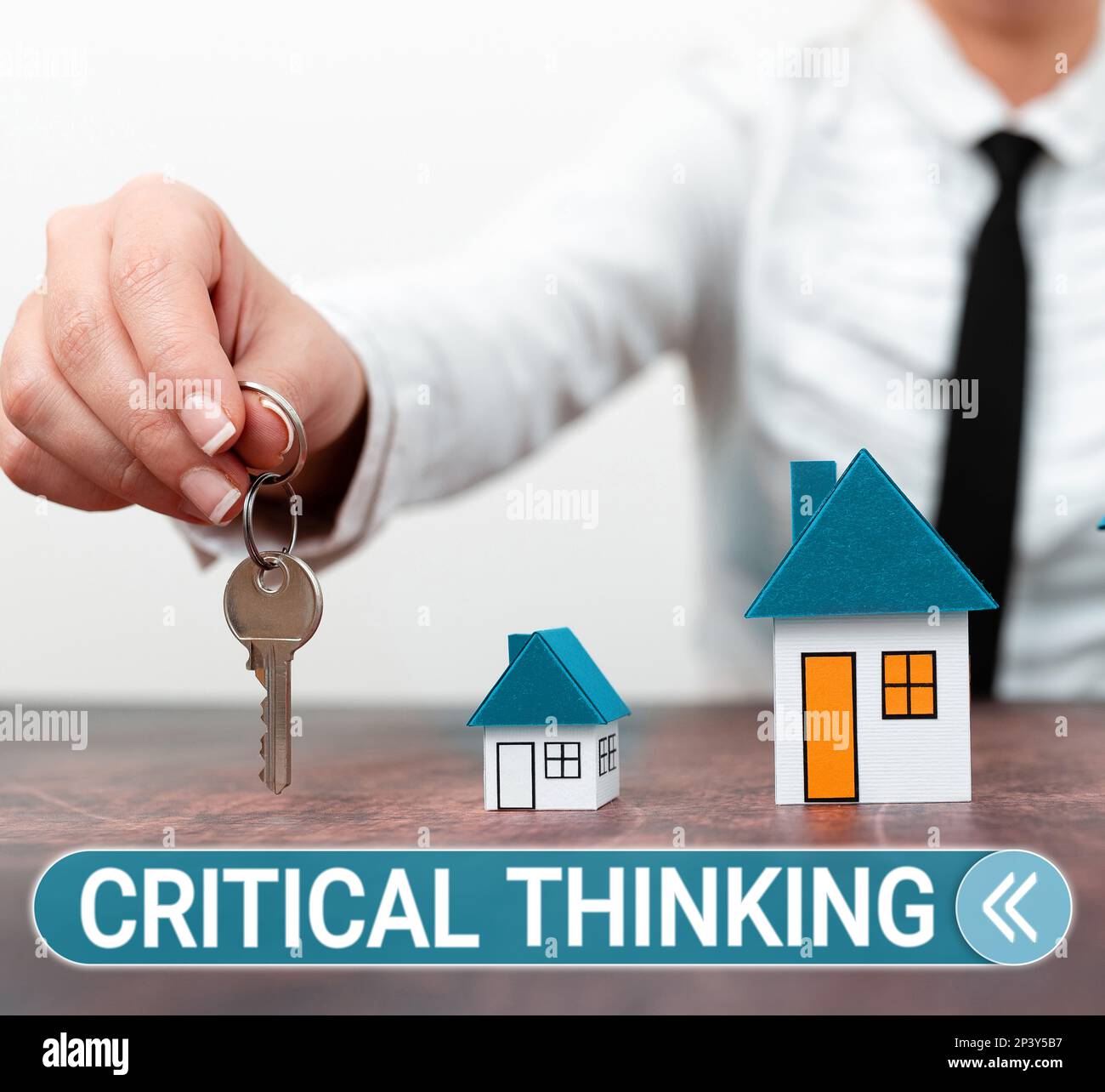 Text showing inspiration Critical Thinking. Business overview sequence ...