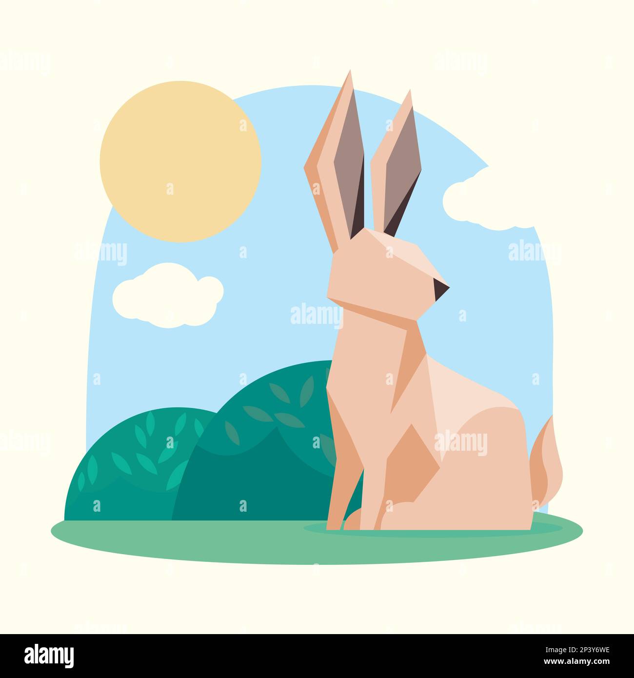 Low poly rabbit Stock Vector Images - Alamy