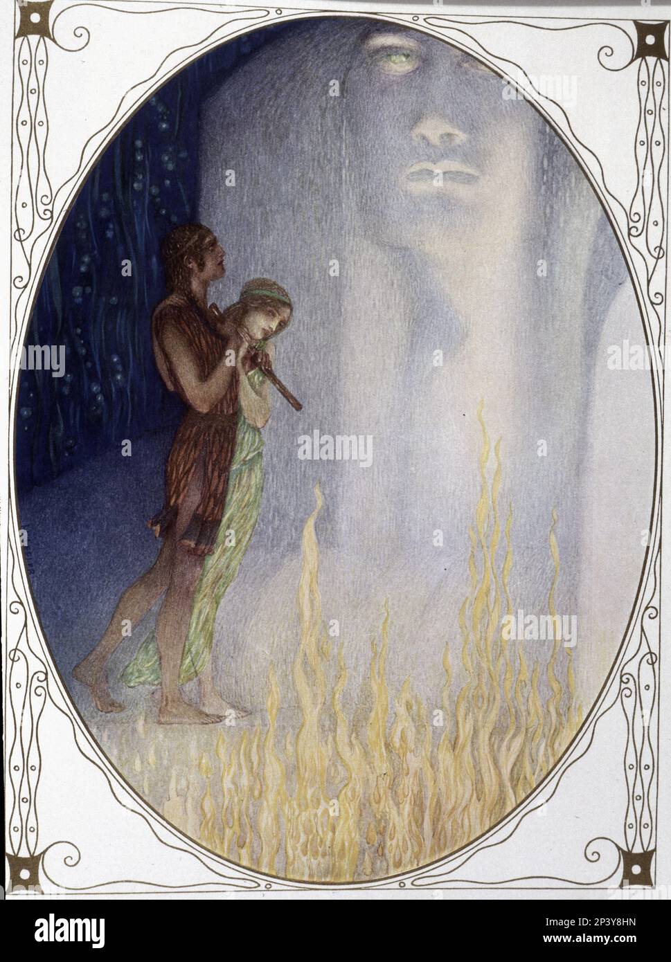 Scene from the play 'The Magic Flute', by W. A. Mozart, composed in ...
