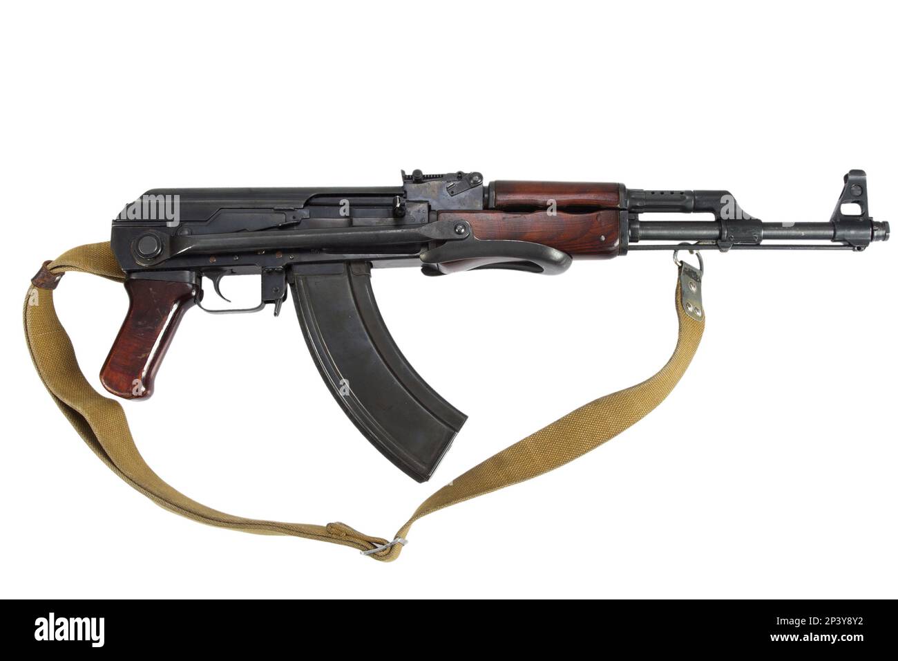 Rare first model AK - 47 assault rifle isolated on white Stock Photo ...