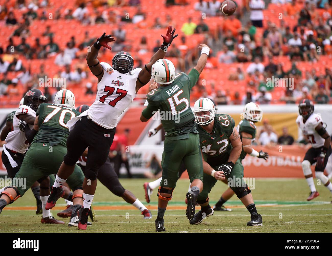 13 September 2014: Arkansas State University defensive lineman Dexter ...