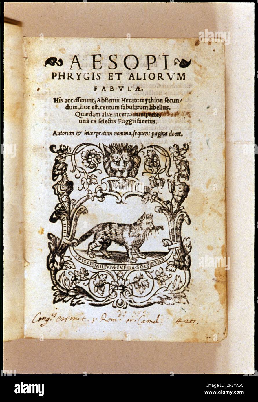 Aesop 6th 7th century b c hi-res stock photography and images - Alamy