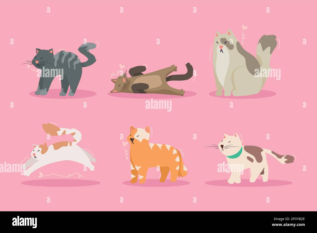 group of six cats Stock Vector Image & Art - Alamy
