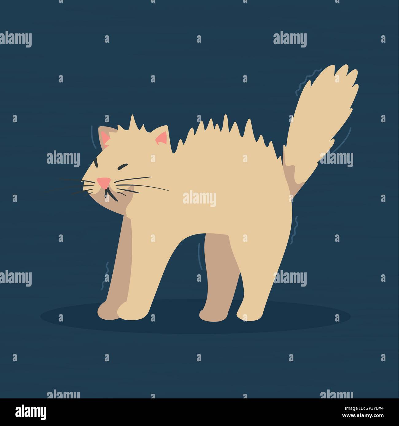 cute cat bristly Stock Vector Image & Art - Alamy