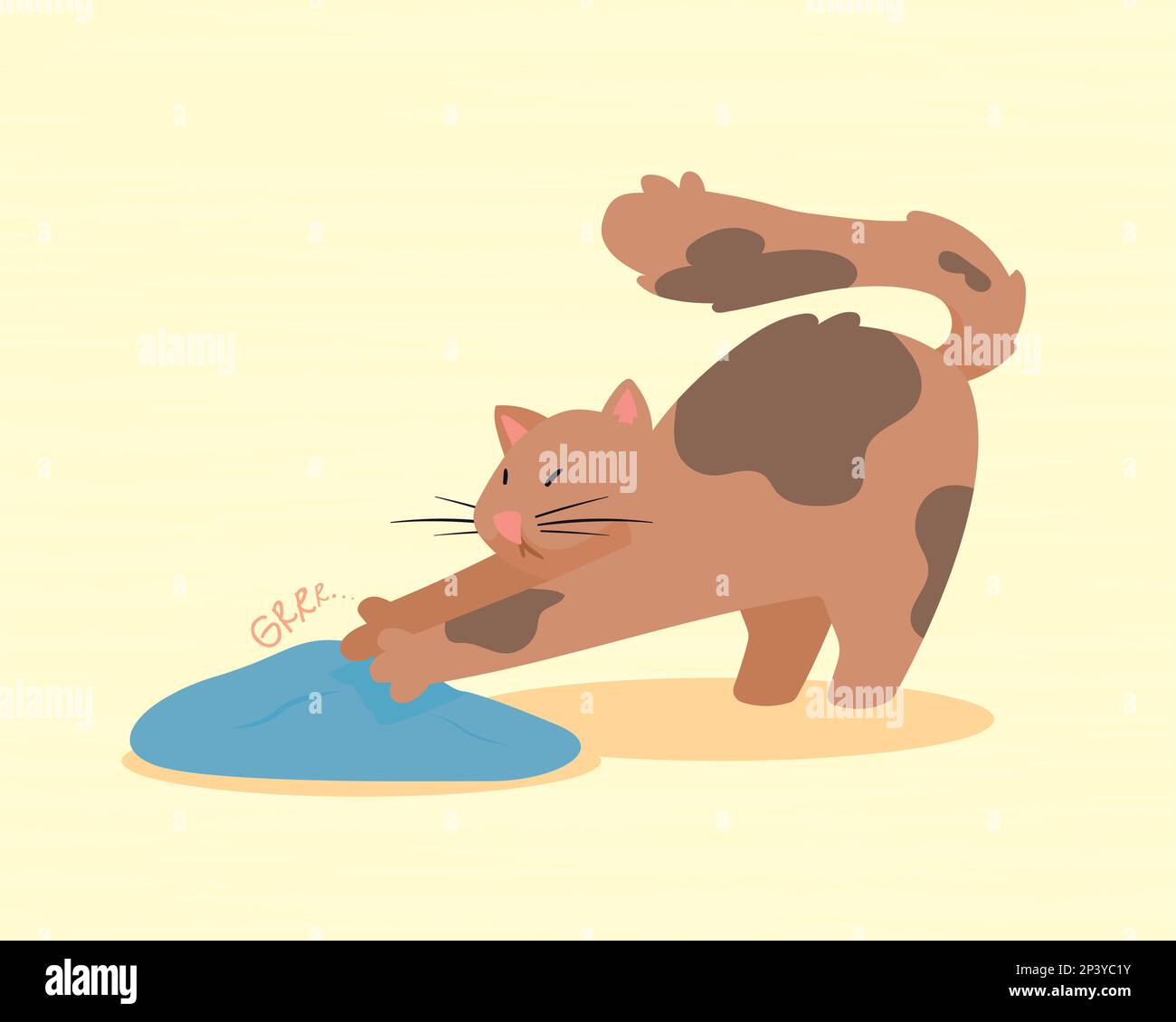 cute cat stretching Stock Vector Image & Art - Alamy