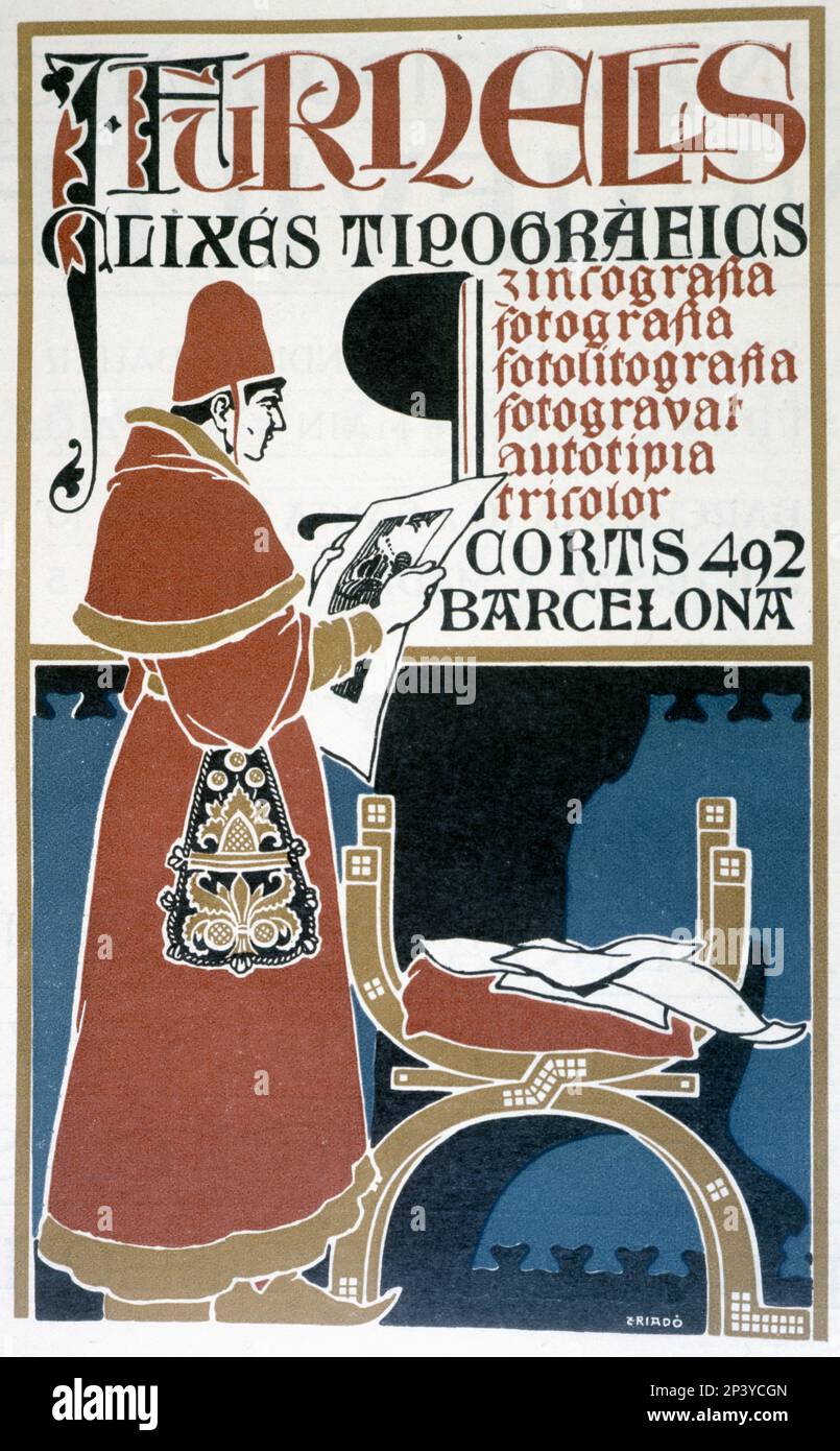 Advertising poster for the J. Furnells house of typography and ...