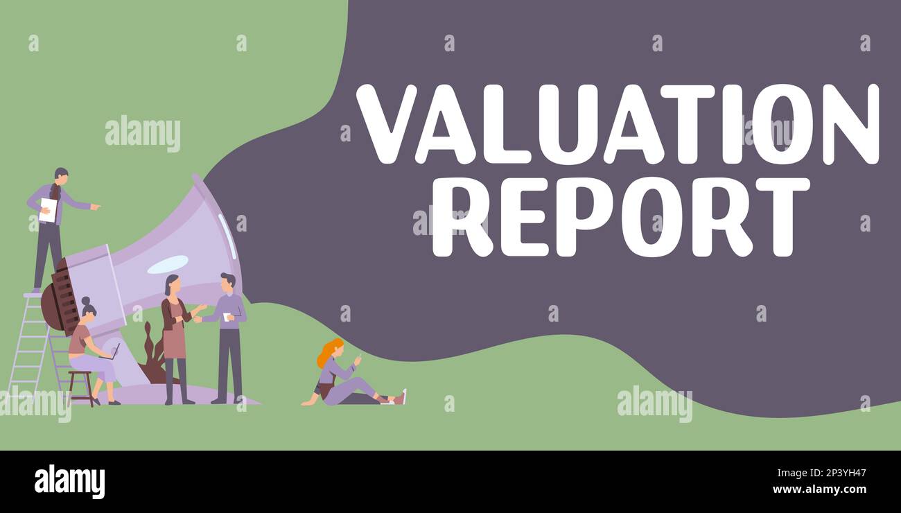 Conceptual display Valuation Report. Business concept process of ...