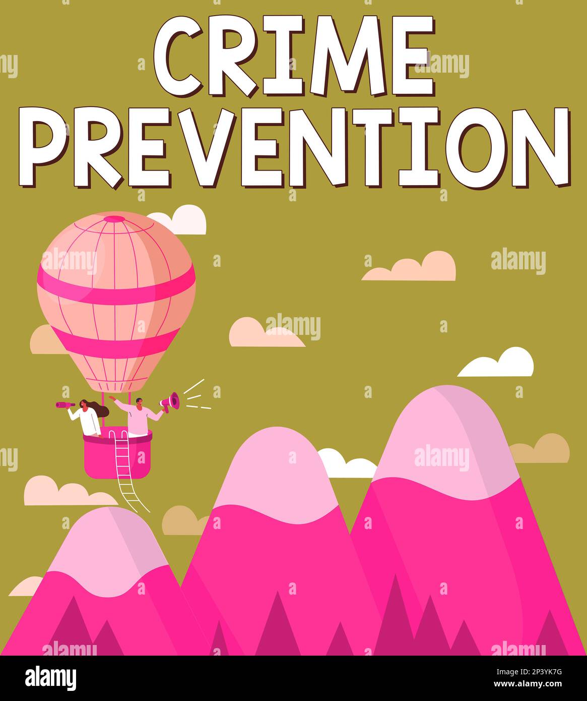 Text caption presenting Crime Prevention. Business approach Federal ...