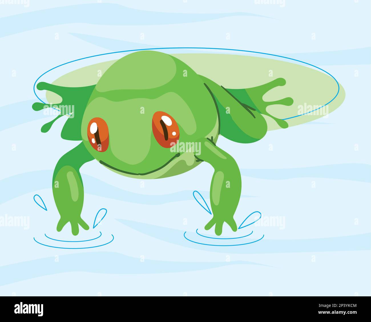 frog amphibian in lake Stock Vector Image & Art - Alamy