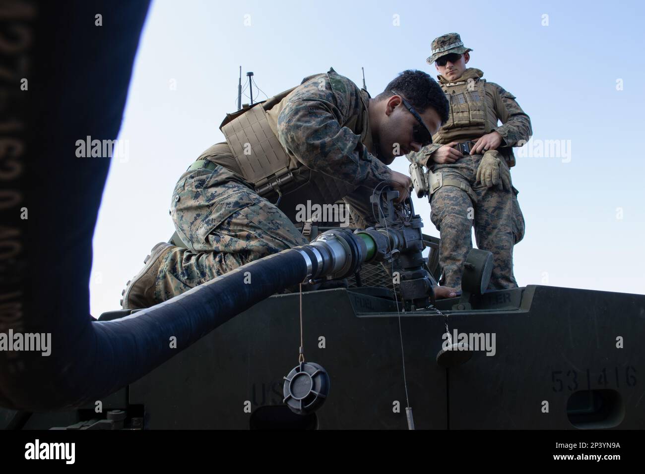 U.S. Marine Corps LCpl. Josiah Moreno, a light armored vehicle-25 ...