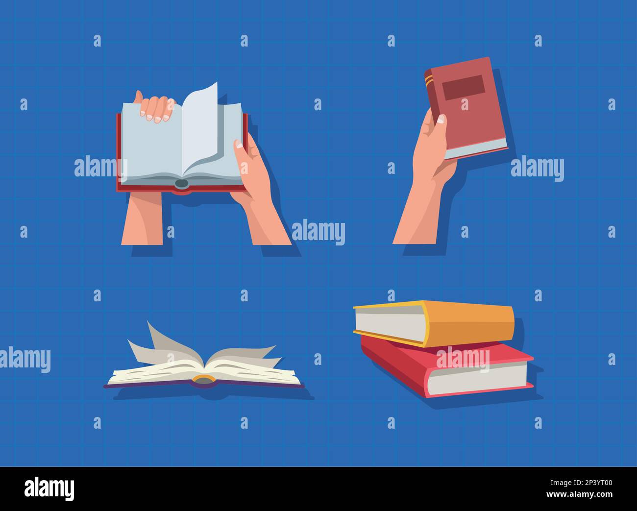 four text books icons Stock Vector Image & Art - Alamy