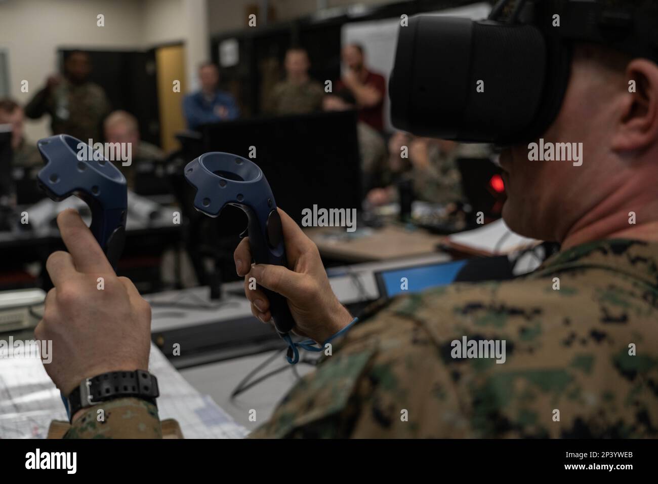 U.S. Marine Corps Sgt. Mason Whatley, a radio operator with 1st Air ...