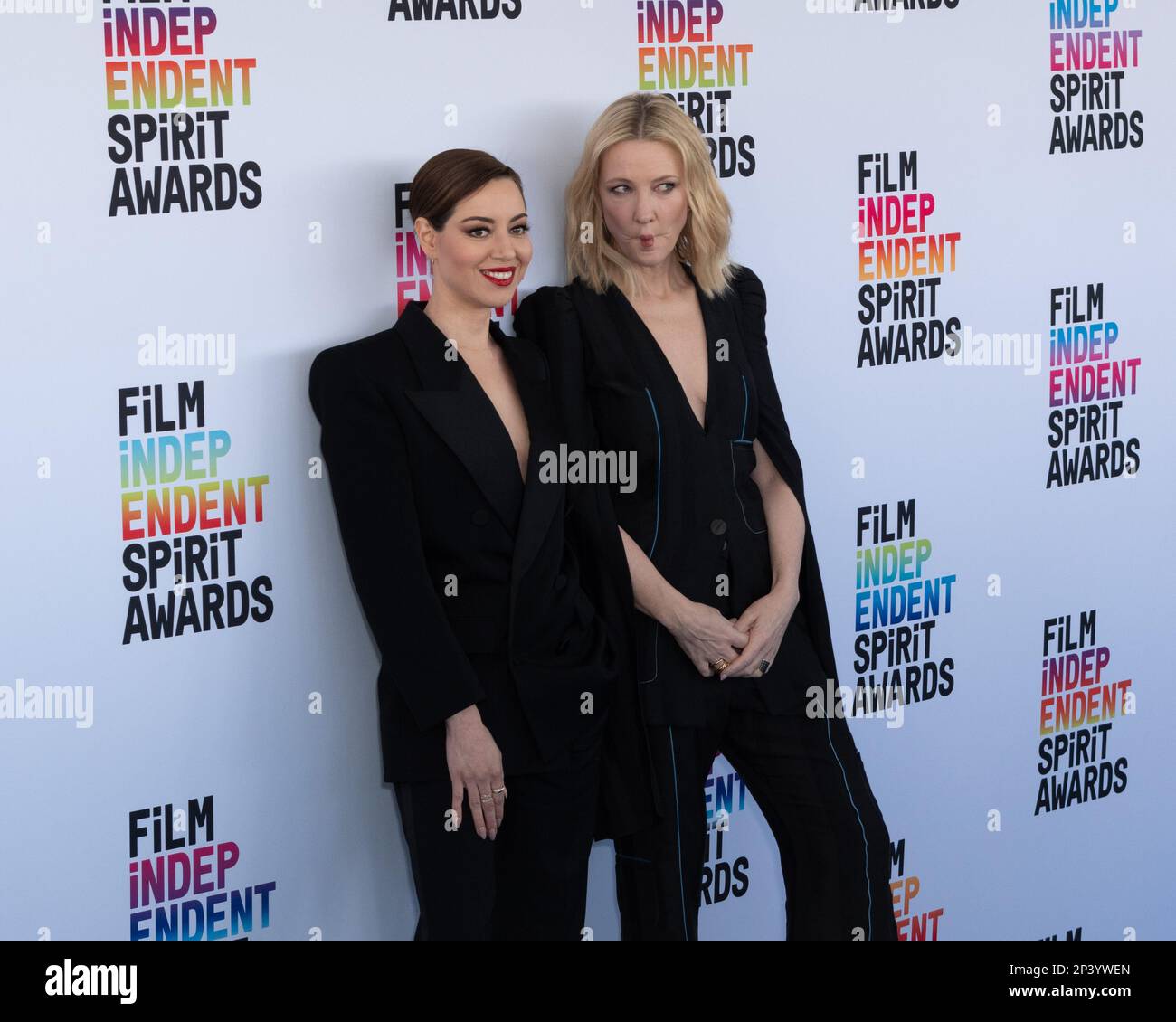 March 4, 2023, Santa Monica, California, USA: AUBREY PLAZA (L) and CATE ...