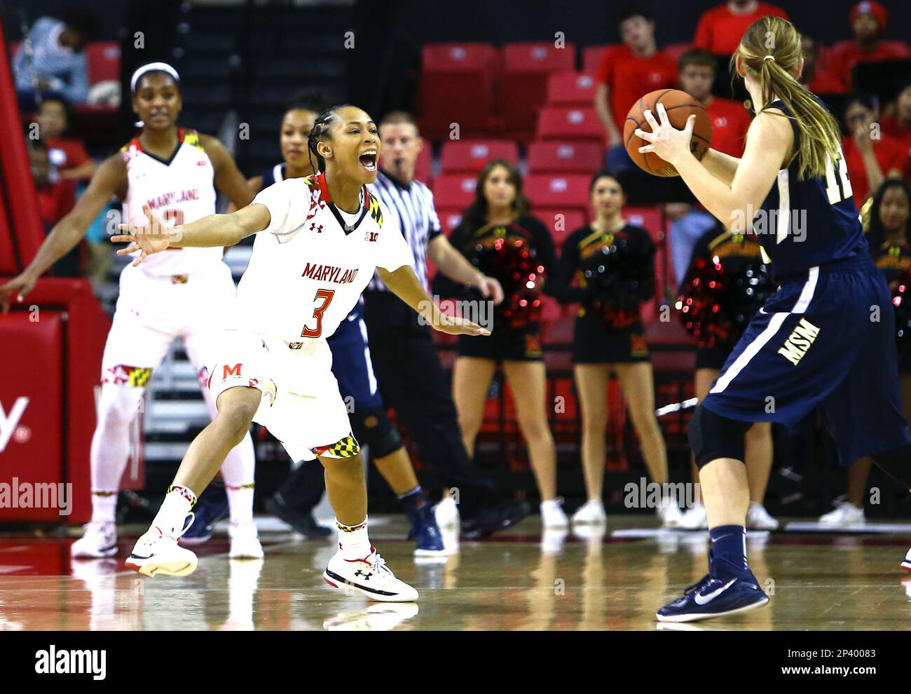 November 14 2014: Maryland Terrapins guard Brene Moseley (3) defends ...