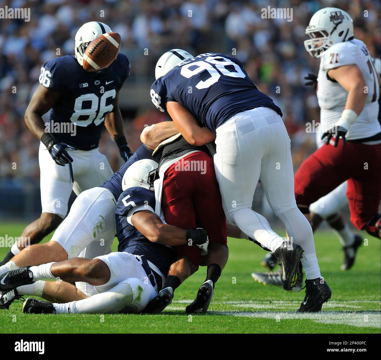 20 September 2014: Penn State LB Nyeem Wartman (5) and DT Anthony ...