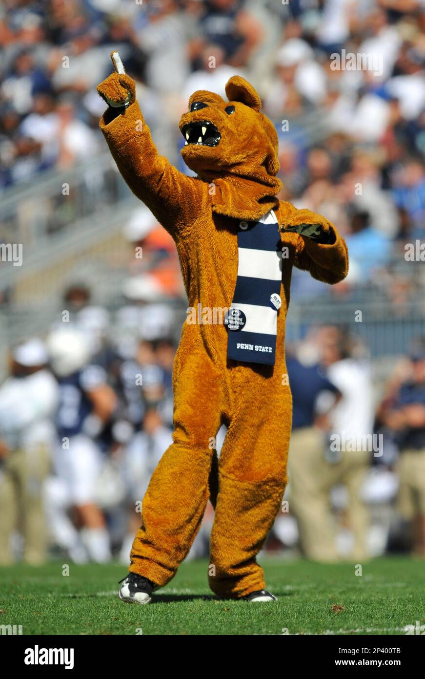 27 September 2014: The Penn State Nittany Lion mascot. The Northwestern ...