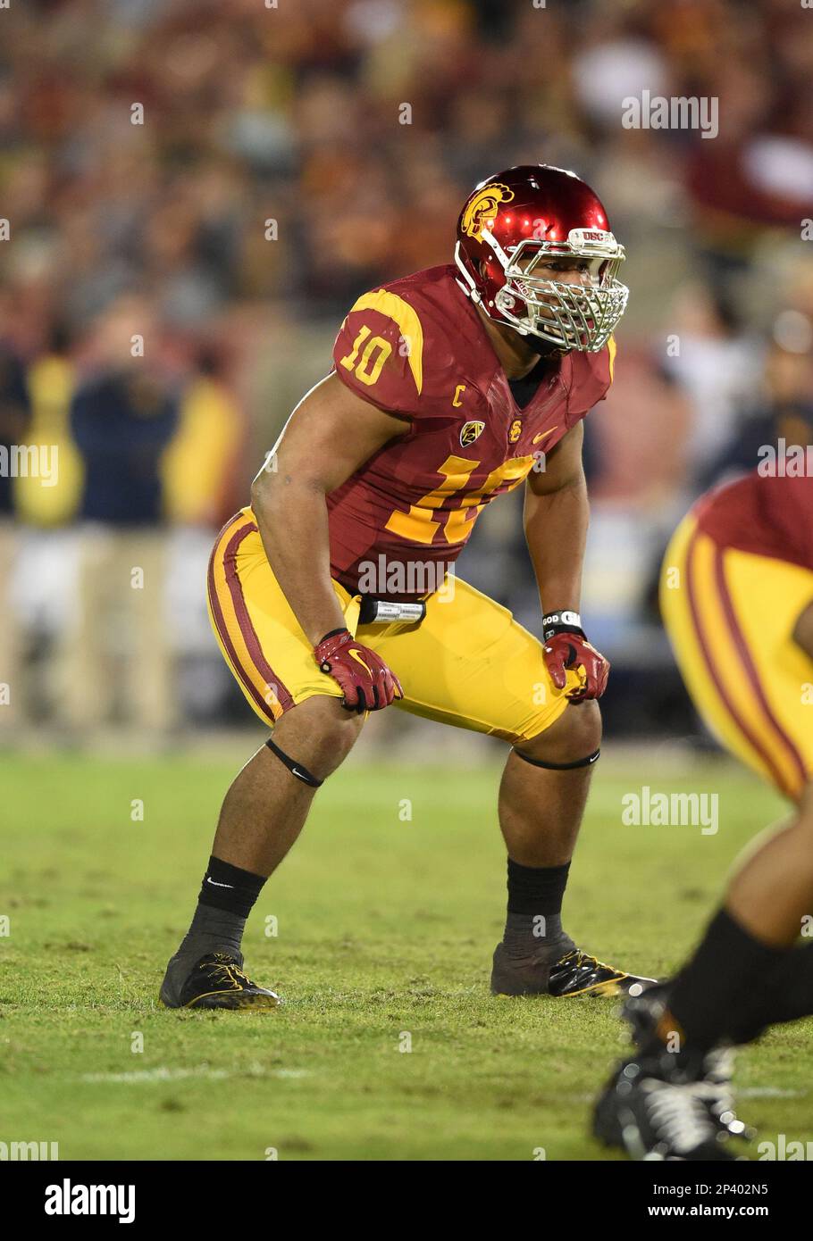 13 November 2014: USC Trojans linebacker Hayes Pullard (10) during an ...