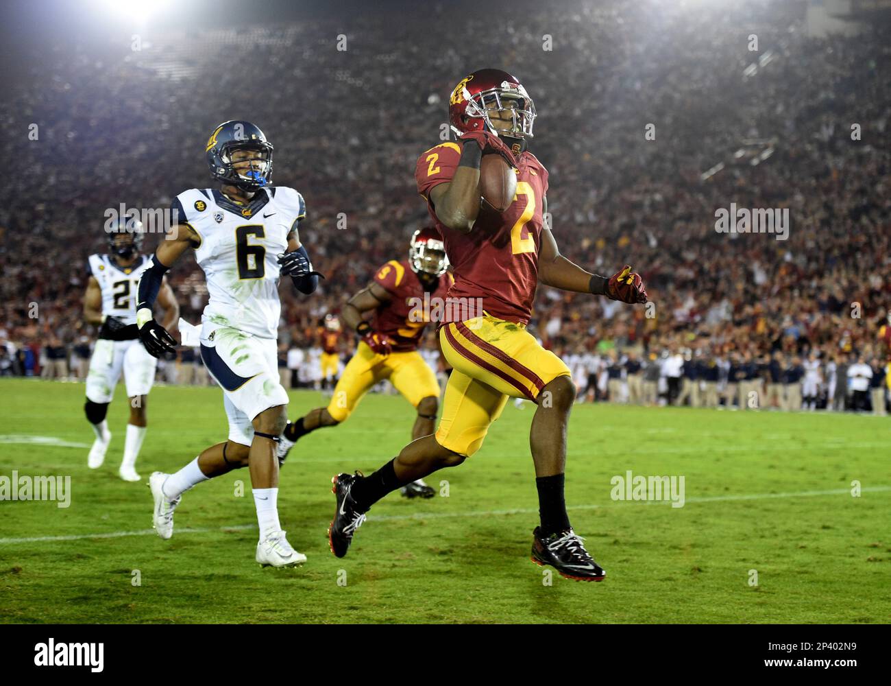 13 November 2014: USC Trojans cornerback Adoree' Jackson (2) runs into ...