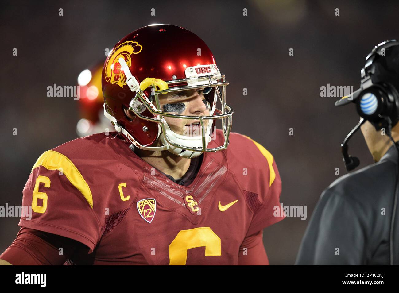 13 November 2014: USC Trojans quarterback Cody Kessler (6) during an ...