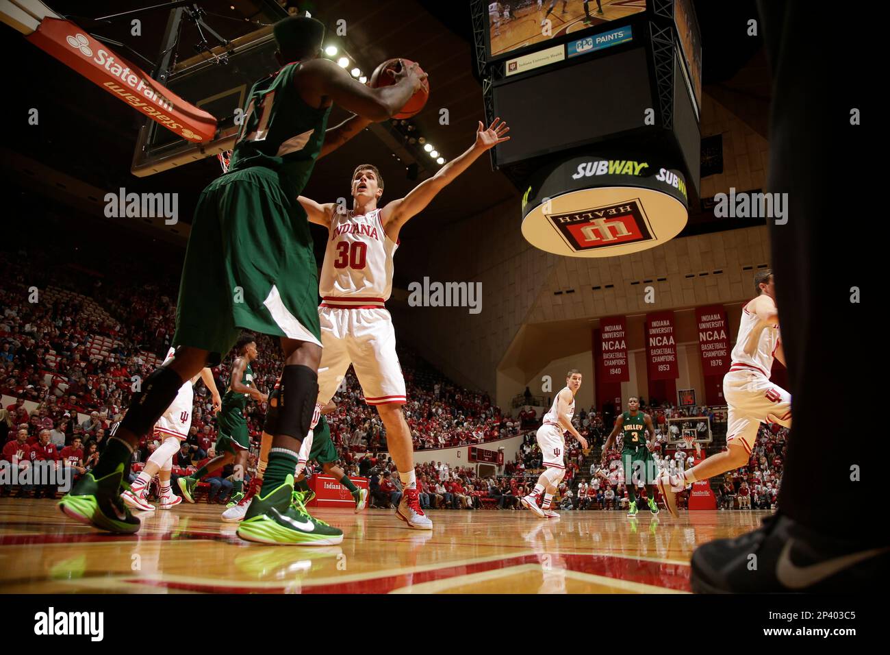 Indiana forward Collin Hartman (30) as Indiana played Mississippi ...
