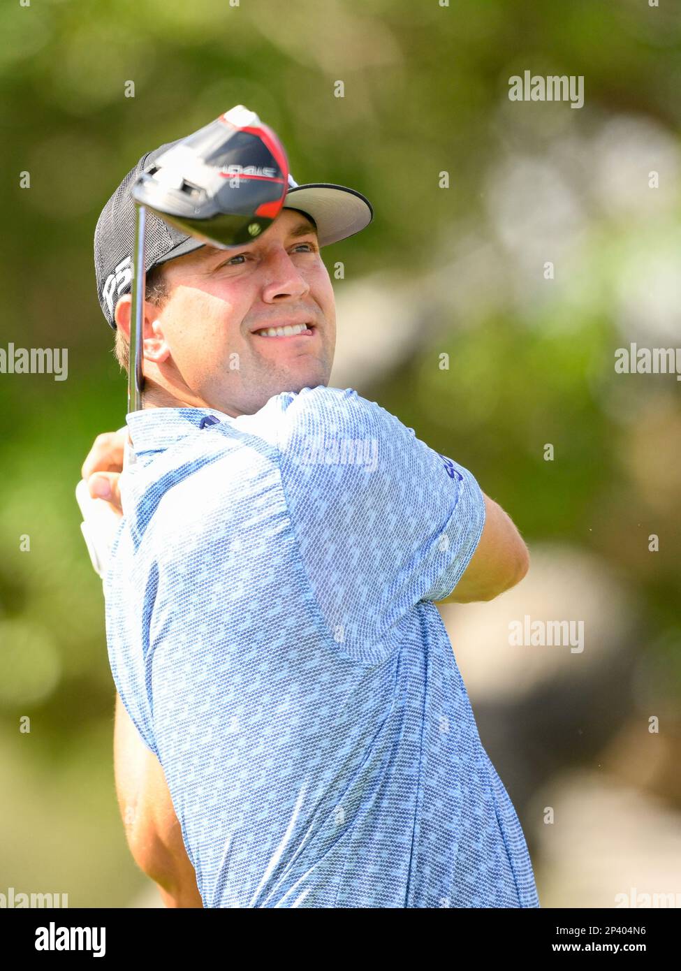 Orlando, FL, USA. 5th Mar, 2023. Taylor Montgomery on #1 tee during final round of the Arnold ...