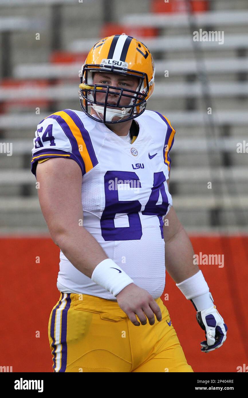11 October 2014: LSU Tigers offensive lineman William Clapp (64) during ...