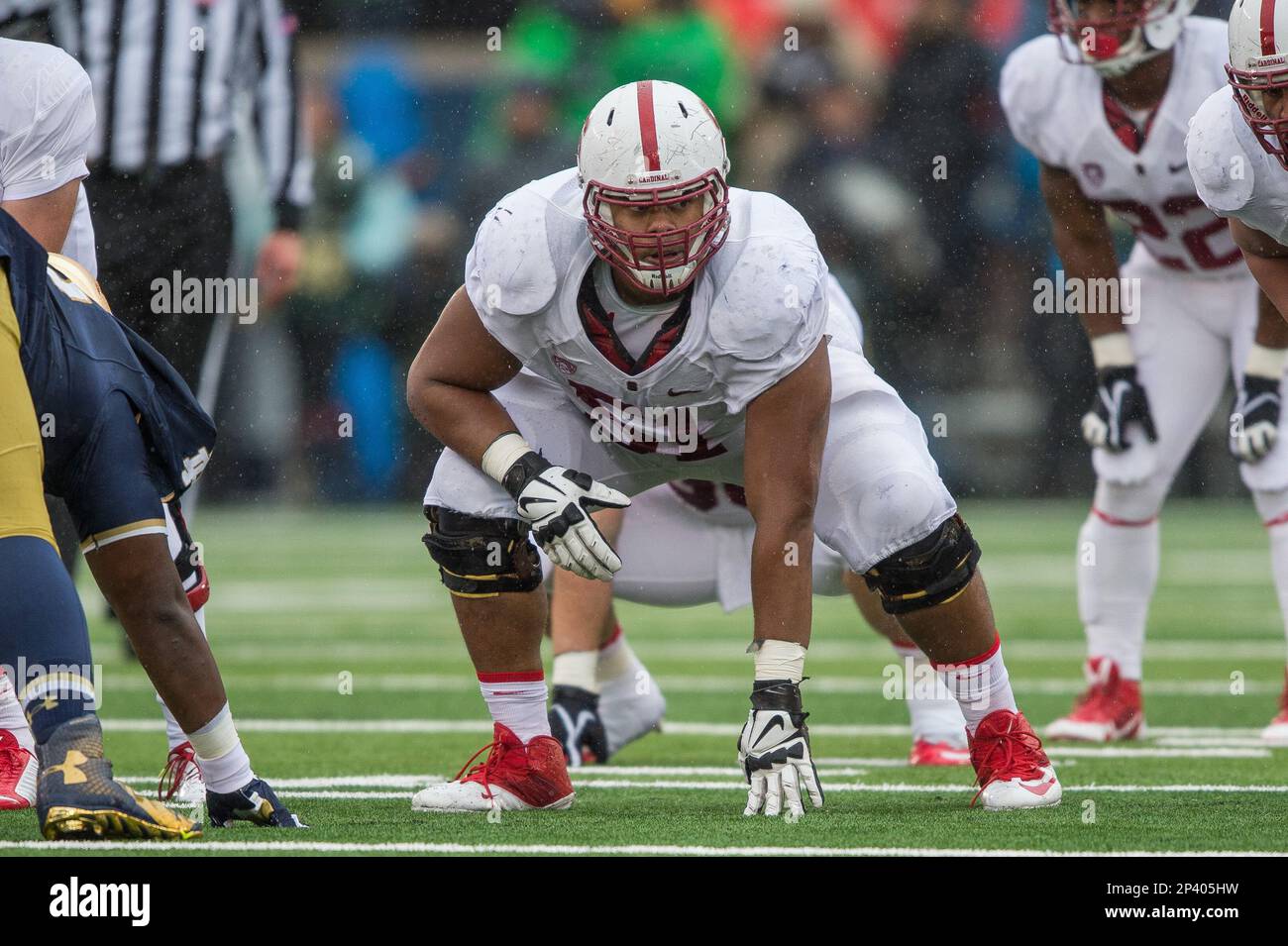 October 4, 2014: Stanford Cardinals guard Joshua Garnett (51) during a ...