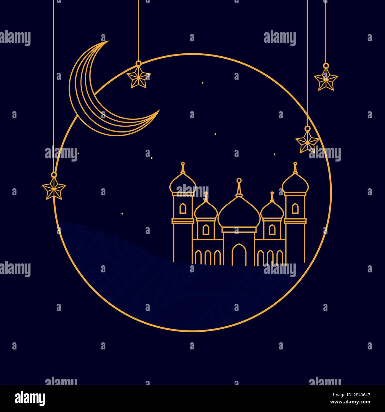 muslim mosque in circle frame Stock Vector Image & Art - Alamy