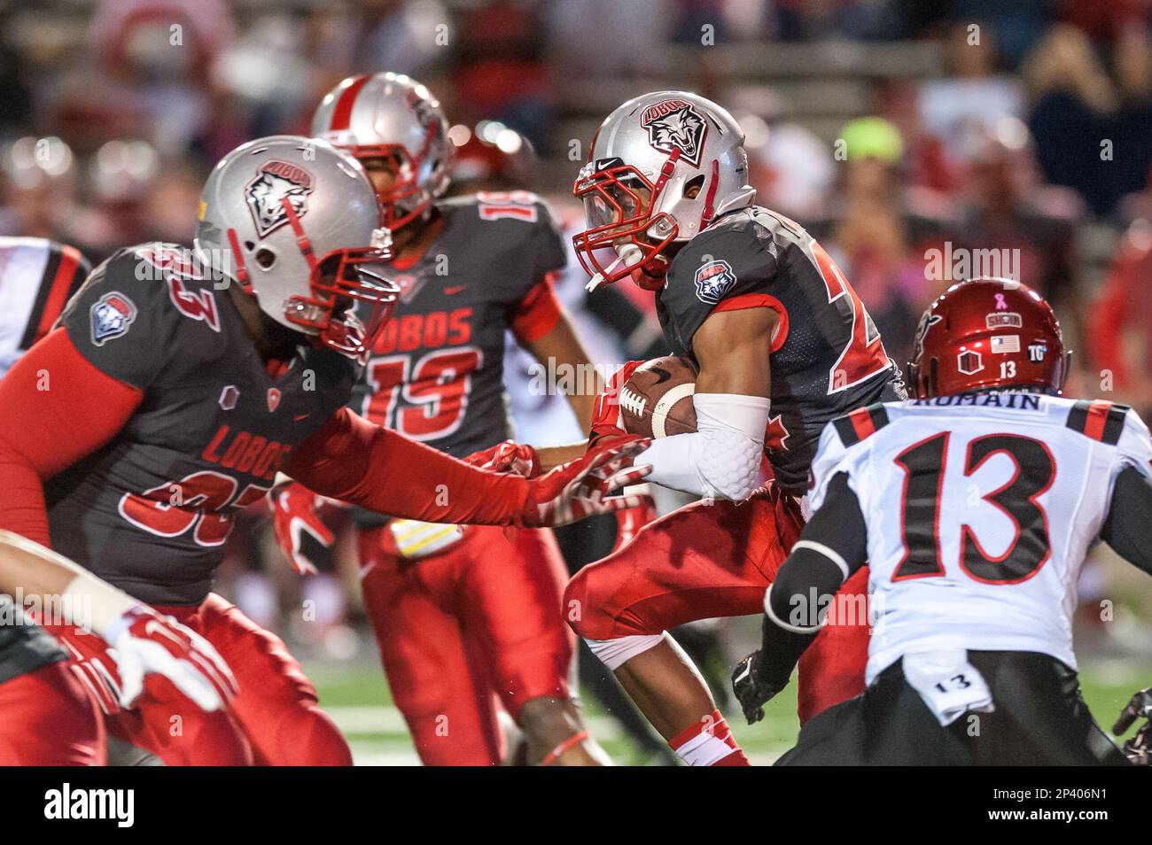 October 10, 2014: Wide receiver Carlos Wiggins (24) of the New Mexico ...
