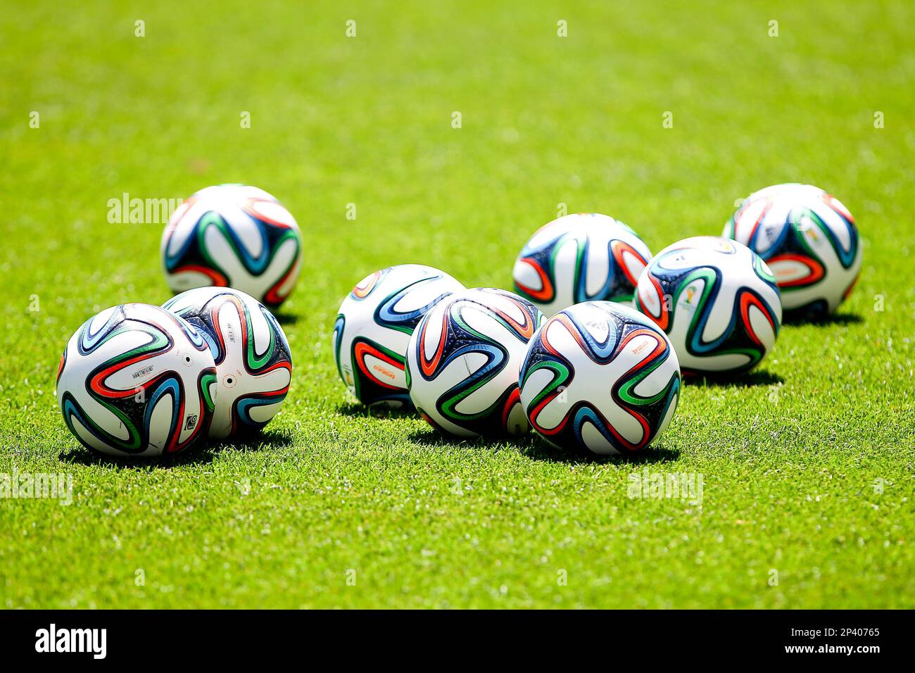 31 MAY 2014: 2014 World Cup Soccer balls at the USA Mens National Team ...