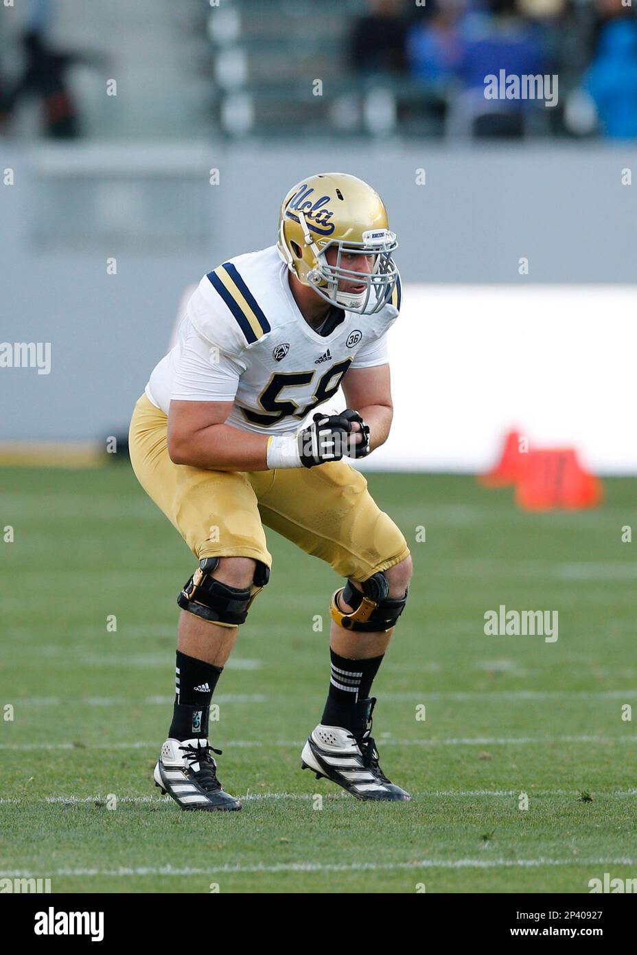 April 26, 2014: UCLA Bruins offensive tackle Colby Cyburt (58) during ...