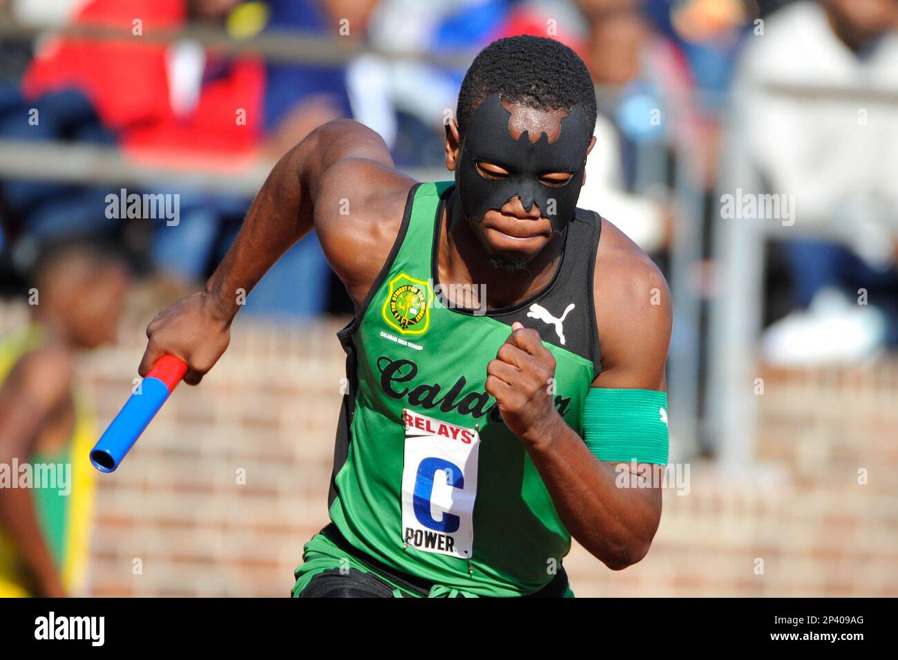 26 April 2014: Romario McKenzie representing Calabar runs the High ...