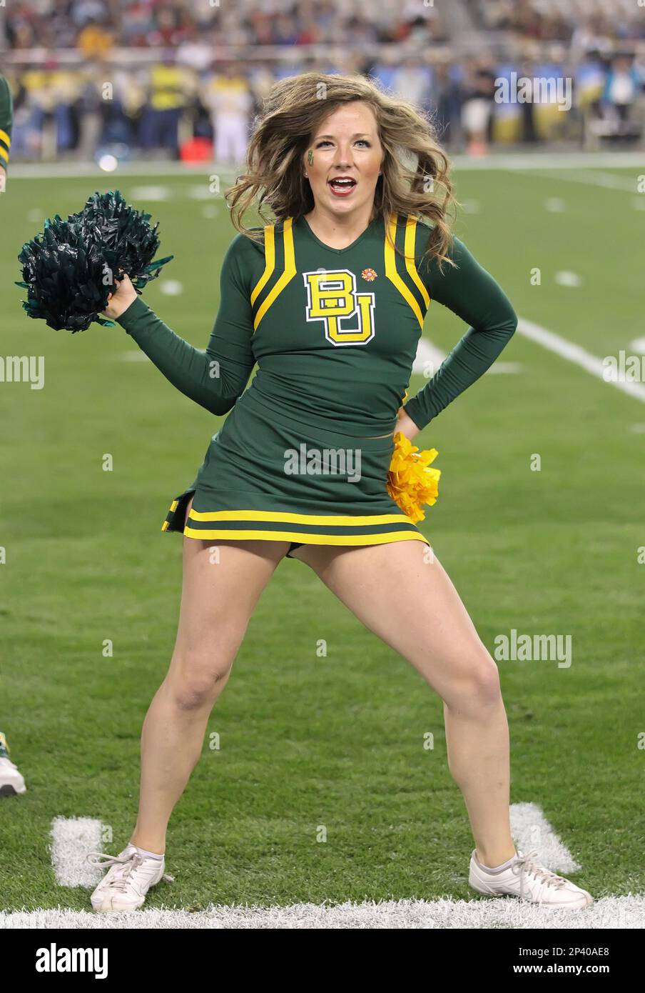 01 January 2014: Baylor cheerleader during the Baylor Bear's BCS ...