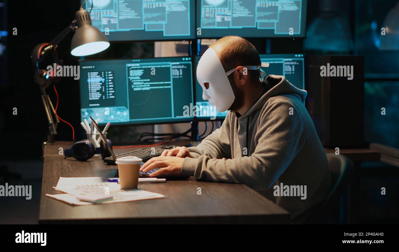 Cyber terrorist hacking night attack hi-res stock photography and ...