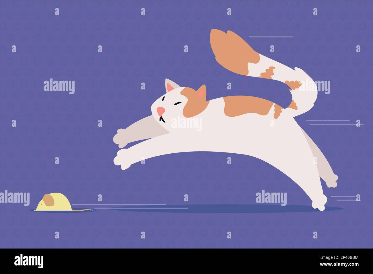 cute cat with mouse Stock Vector Image & Art - Alamy