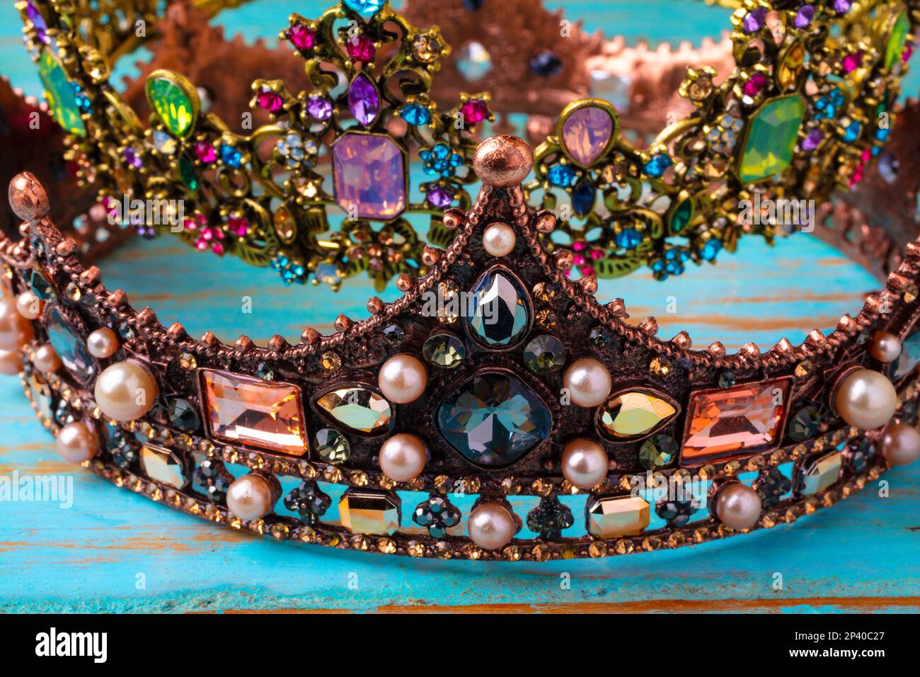 Two Jeweled Crowns Still Life Stock Photo - Alamy