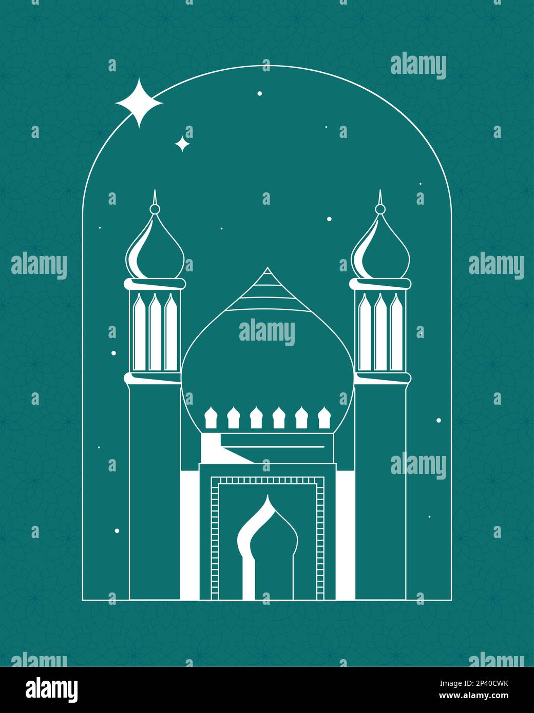 green muslim mosque facade Stock Vector Image & Art - Alamy