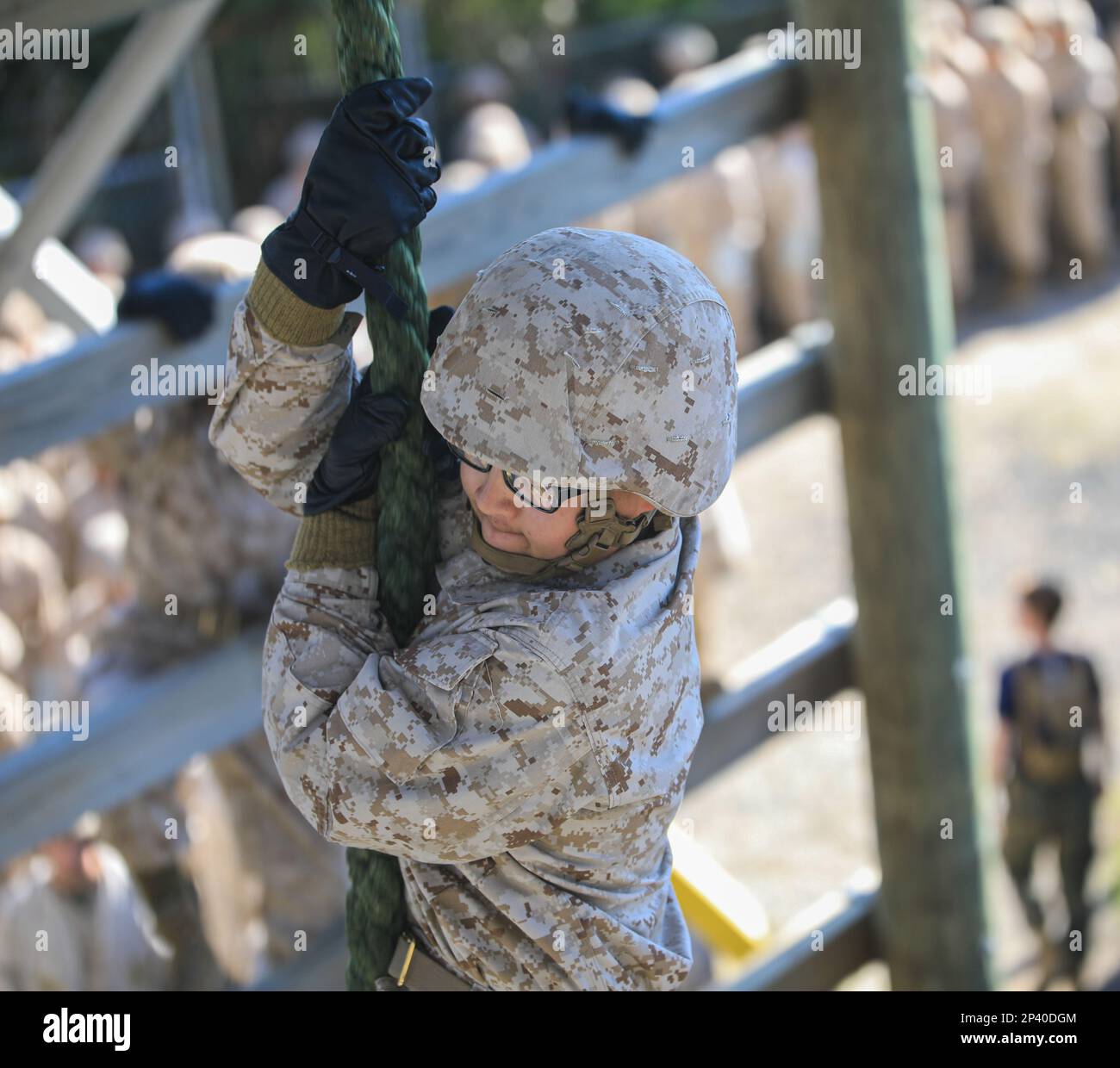Recruits with Lima Company, 3rd Recruit Training Battalion, tackle the ...
