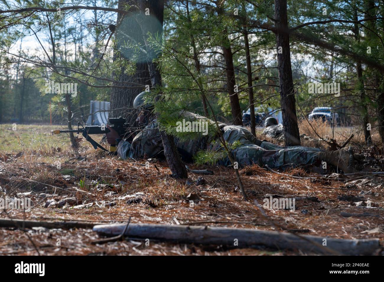 U.S. Air Force Staff Sgt. Randy Hayes (left) and Senior Airman Joshua ...