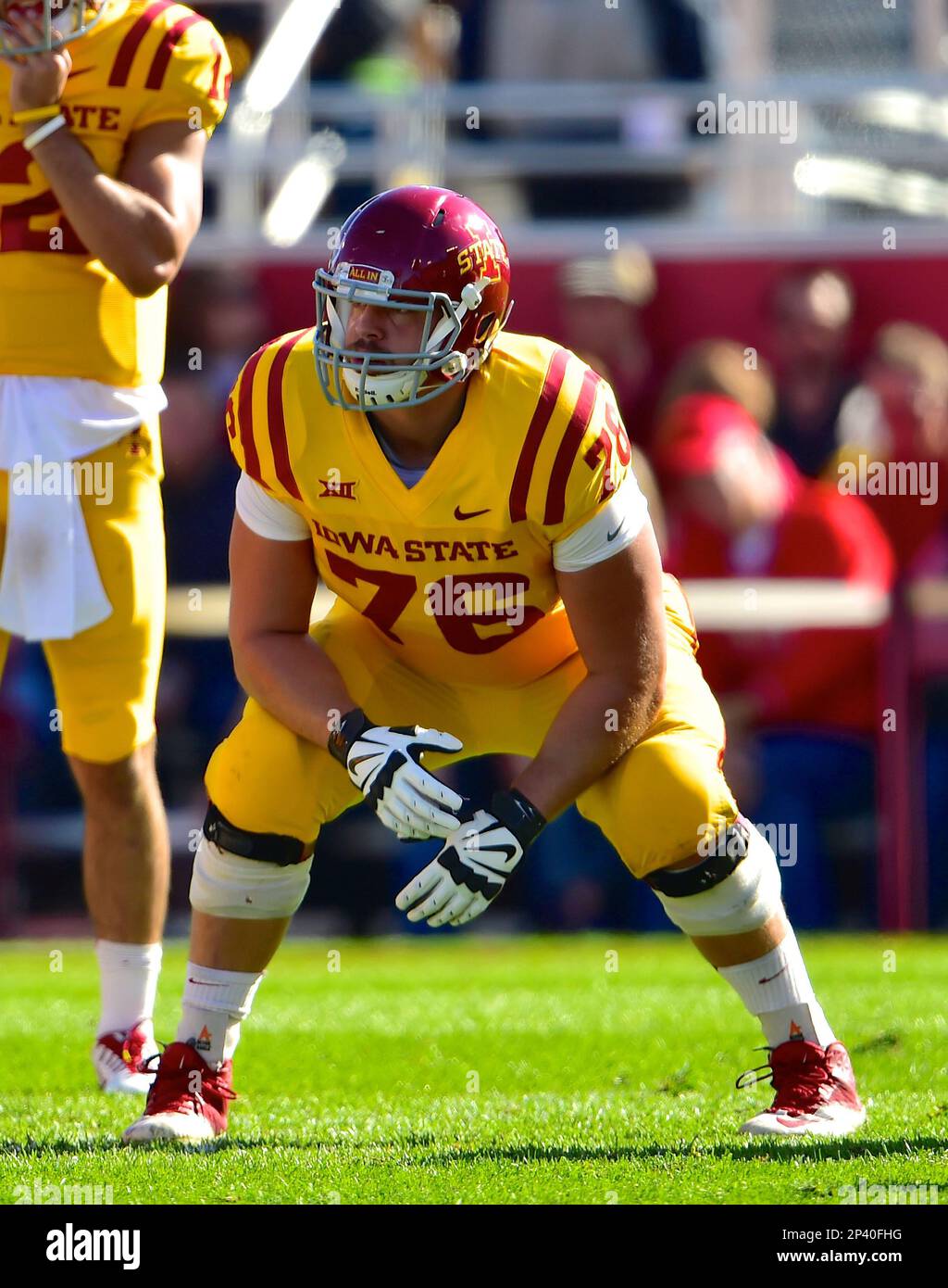 Iowa State Cyclones Jamison Lalk (76) during a game against the Toledo ...