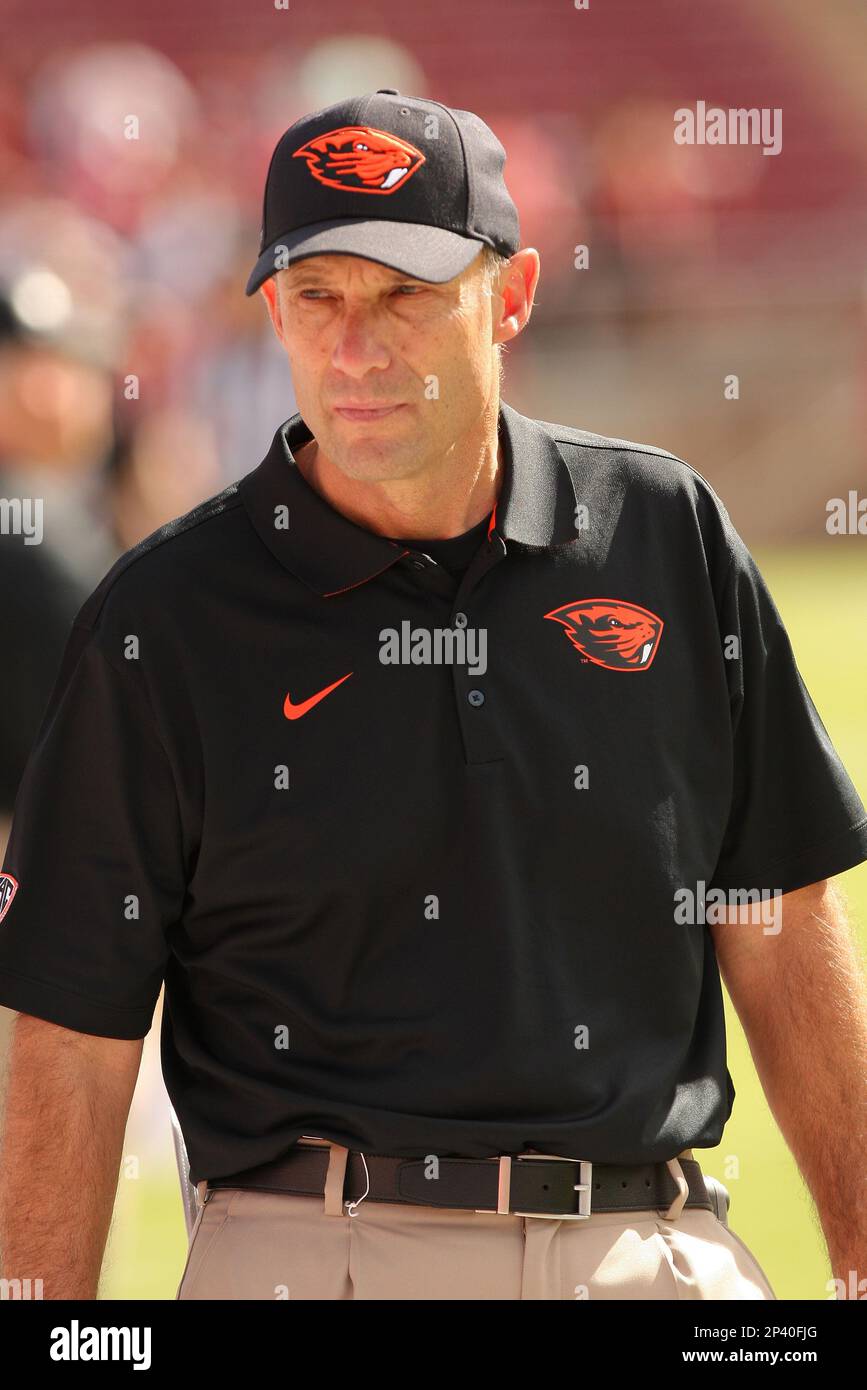 Oregon State Beavers Mike Riley (HC) during a game against the Stanford ...