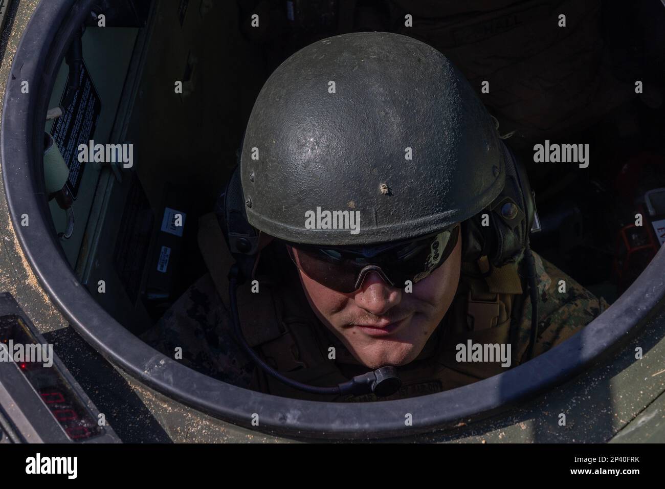 Lance Cpl. Wyatt Hall, an infantry Marine with Battalion Landing Team 1 ...