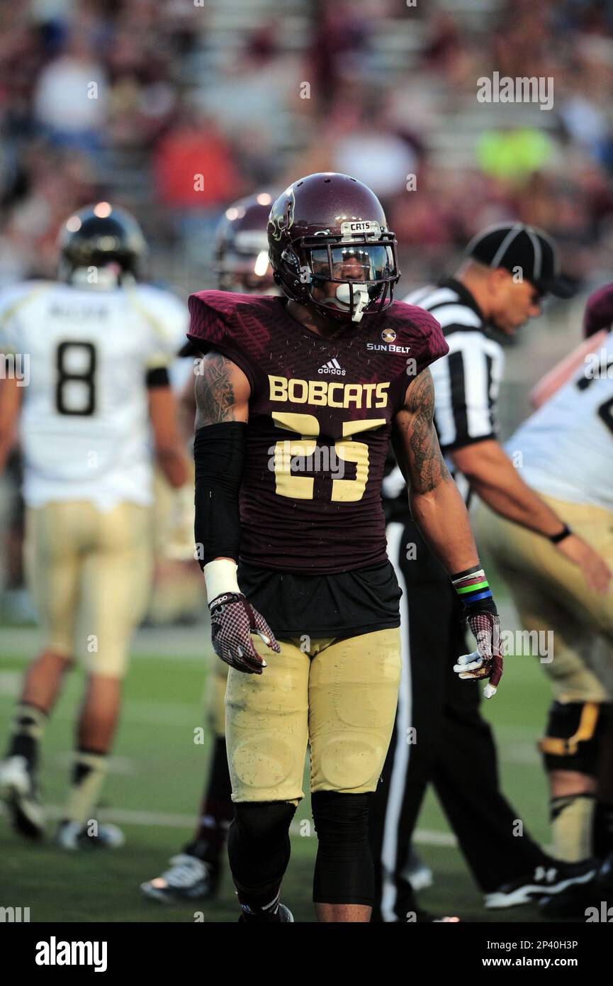 04 October 2014: Texas State DB Craig Mager during 35 - 30 win over the ...