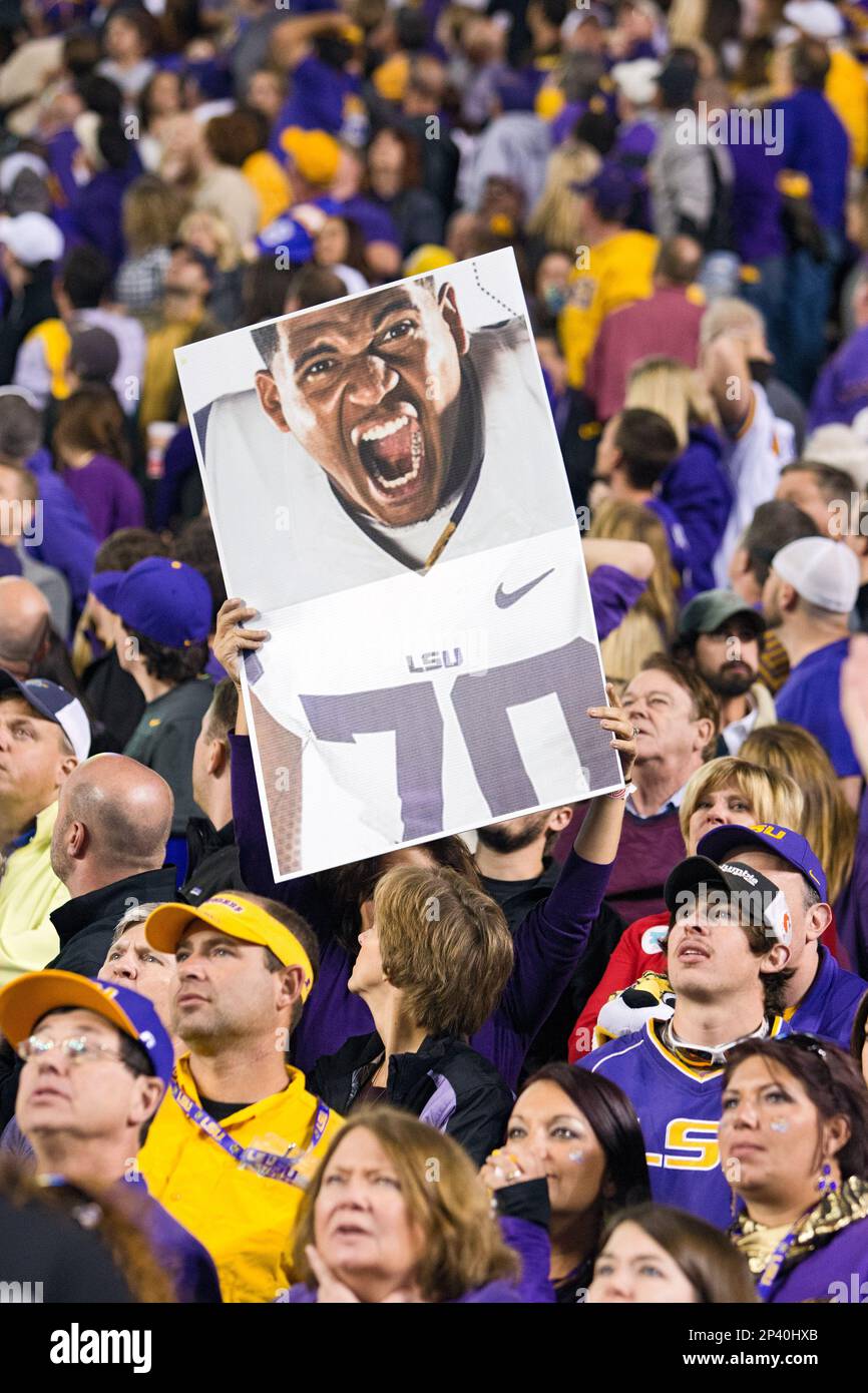 8 November 2014; Alabama Crimson Tide at LSU Tigers; fans cheer from ...