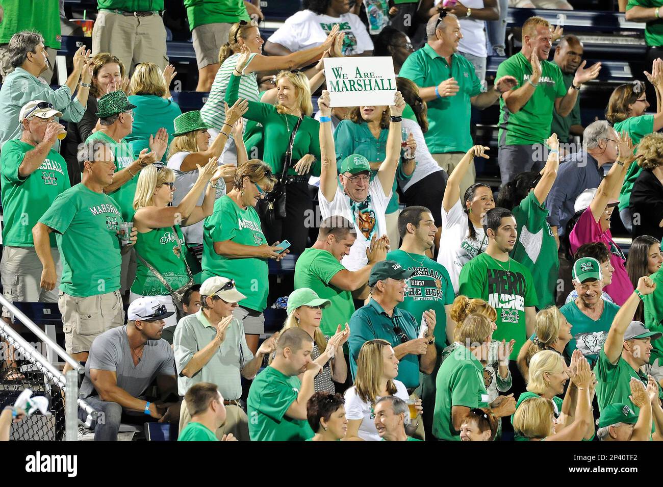 18 October 2014: Marshall fans, who filled a section of FIU Stadium ...