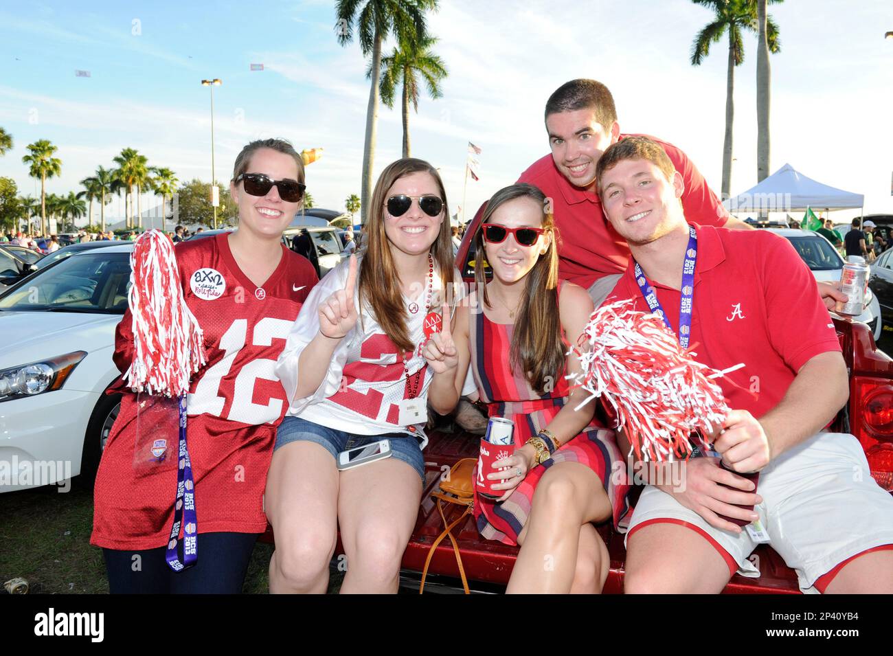 January 7 2013: Alabama fans tailgate prior to the Alabama Crimson Tide ...