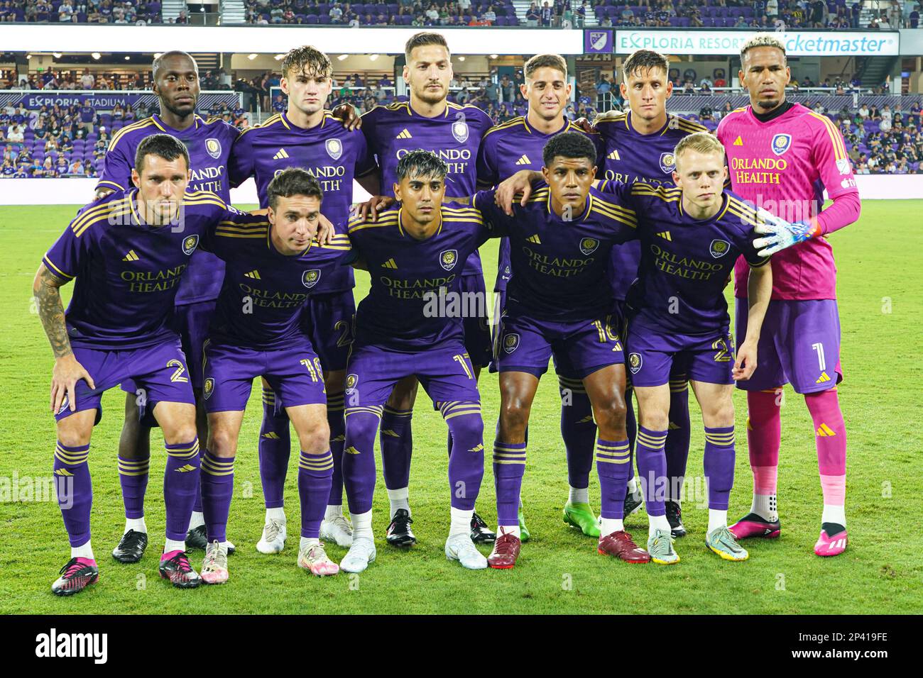 Orlando, Florida, USA, March 4, 2023, Orlando City SC starting 11 at ...