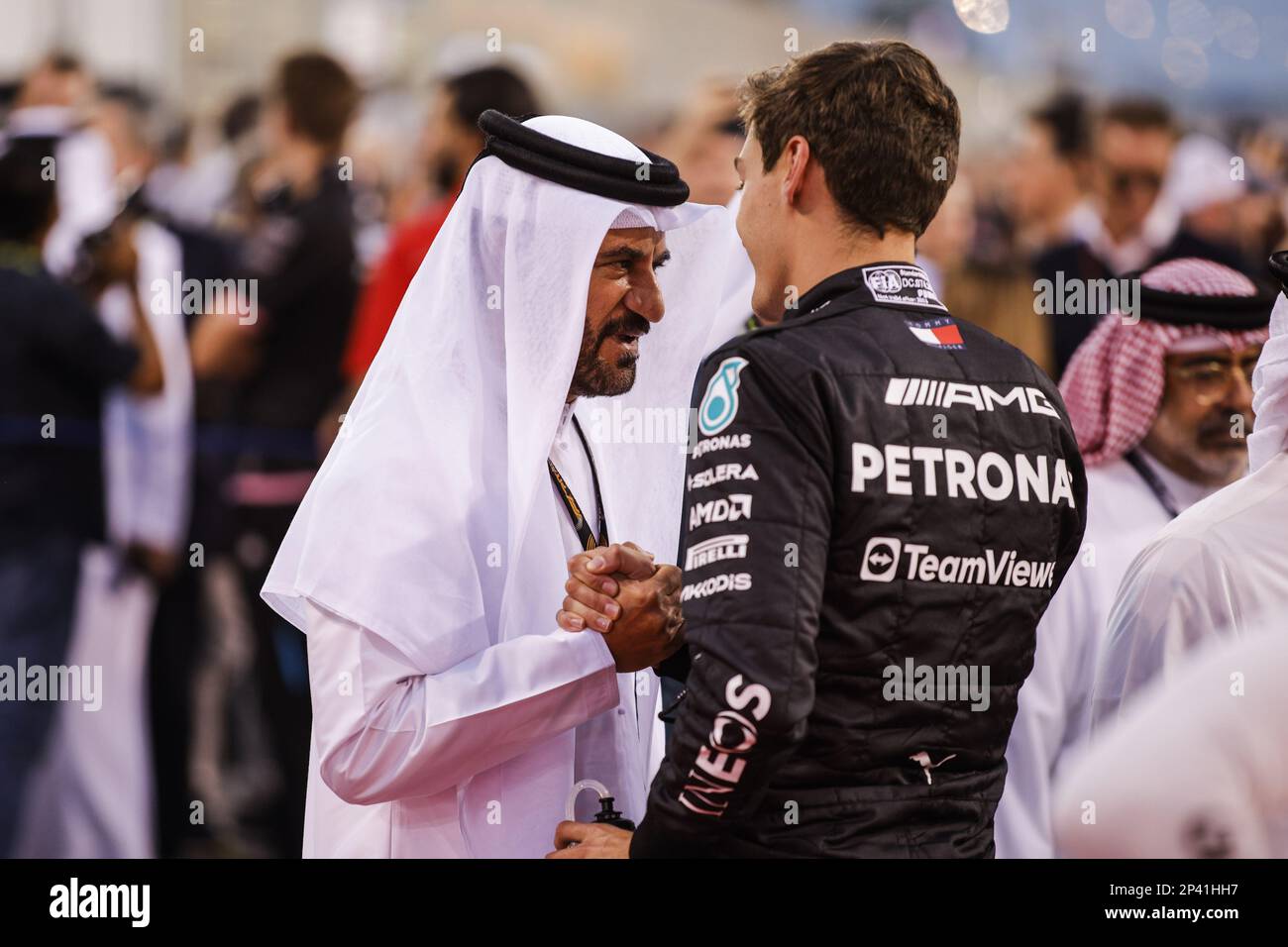 BEN SULAYEM Mohammed (uae), President of the FIA, portrait RUSSELL George (gbr), Mercedes AMG F1 ...