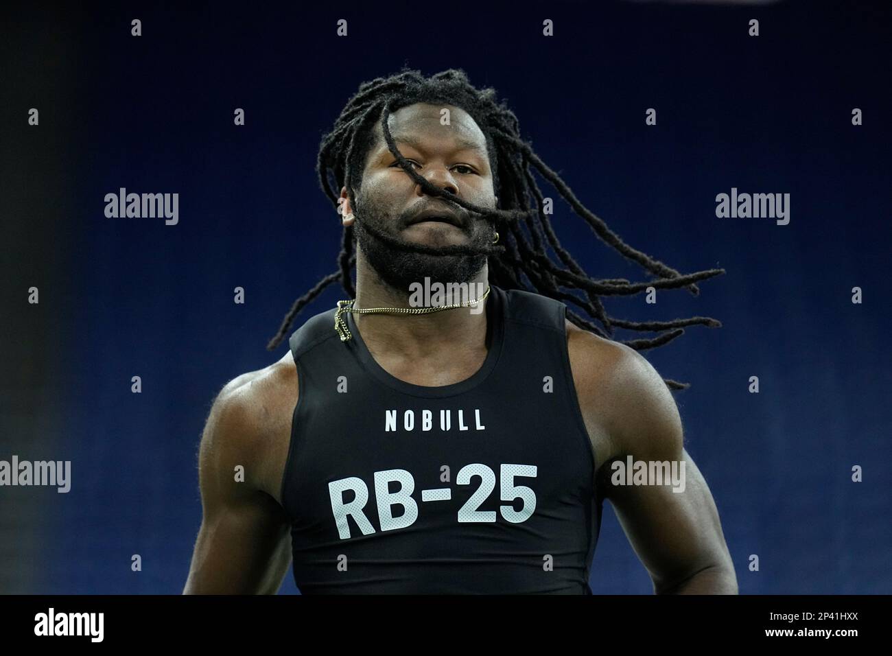 Texas Tech running back Sarodorick Thompson runs a drill at the NFL ...