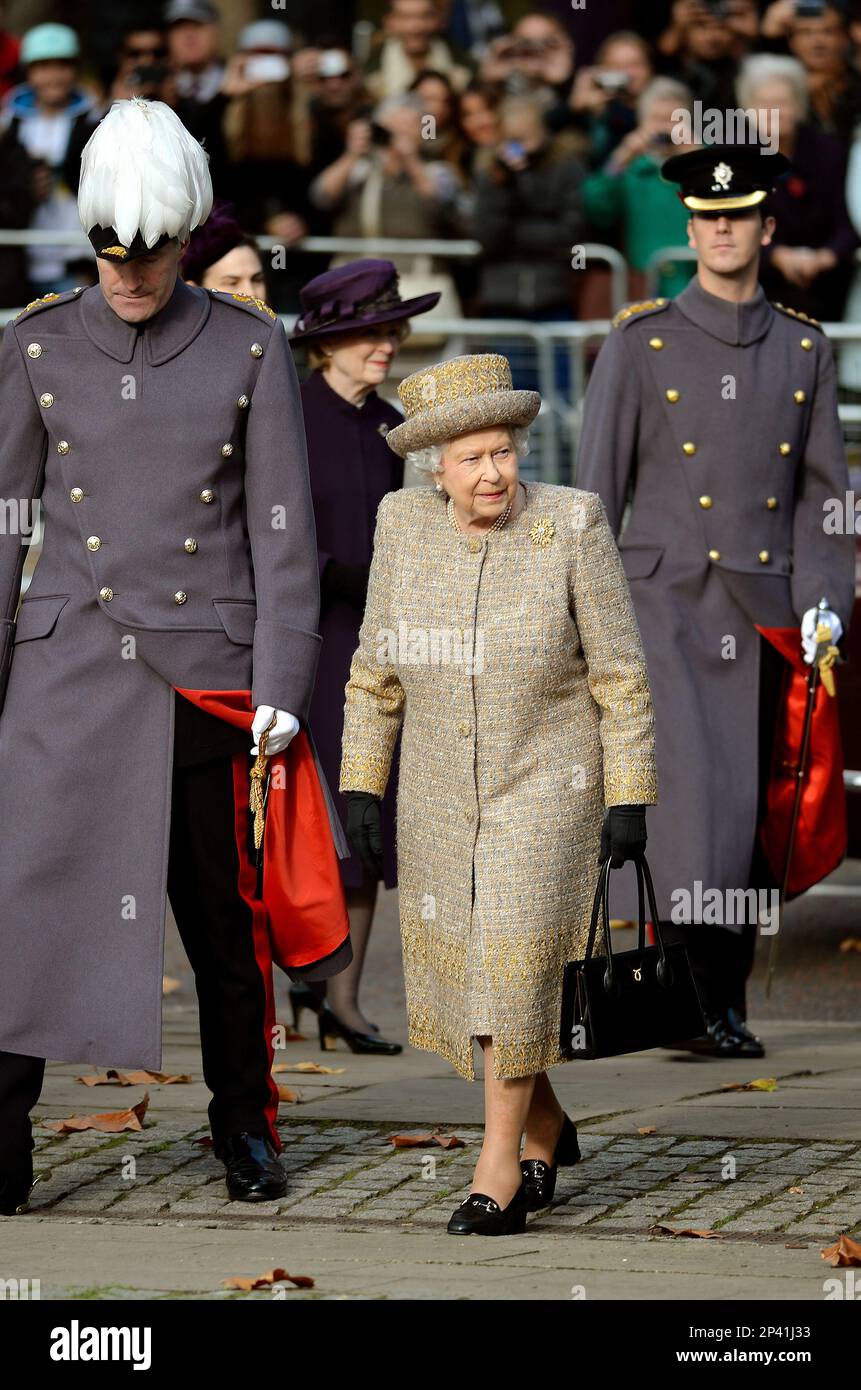 Britain's Queen Elizabeth arrives for the opening of the Flanders ...
